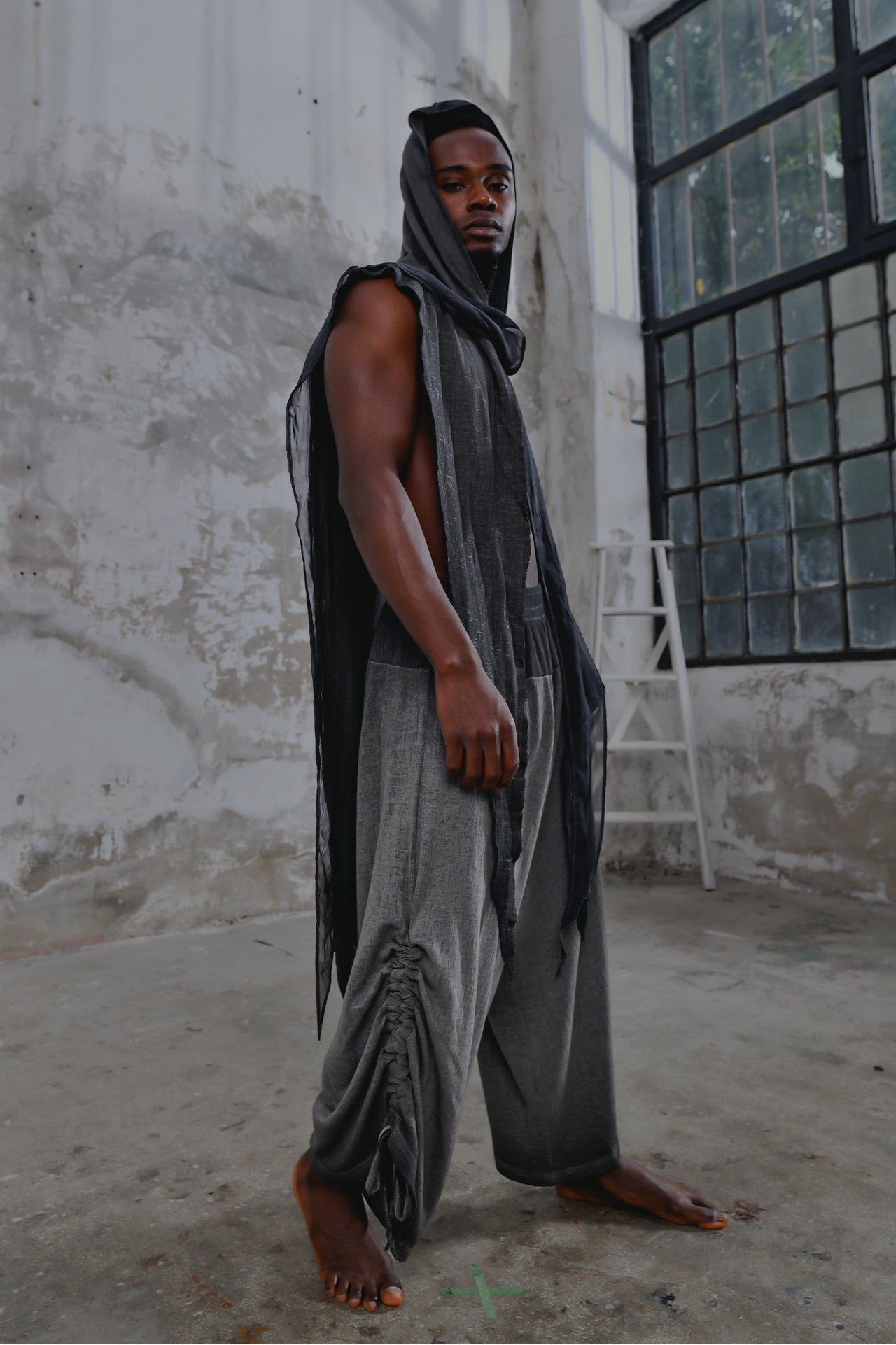 Unisex Shawl Hood • Gray Druid Jedi Hood • Boho Warrior Shawl ...